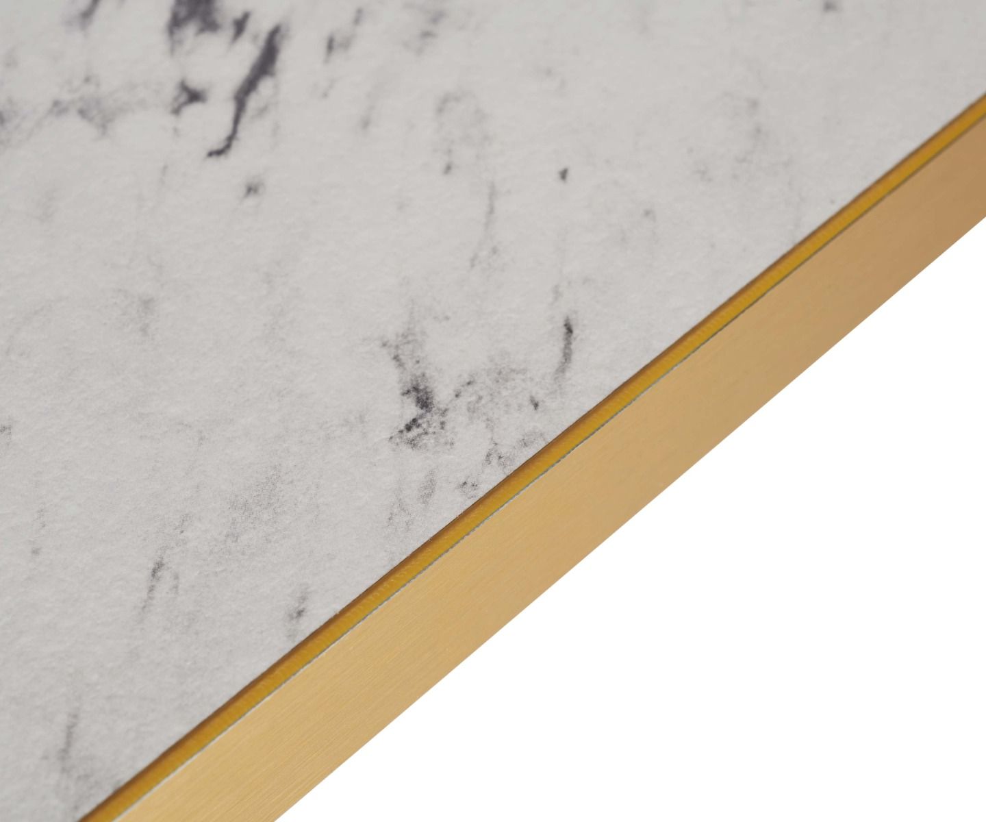 Laminate Top: Egger White Carrara Marble (F204 ST9) with Gold Edge ...