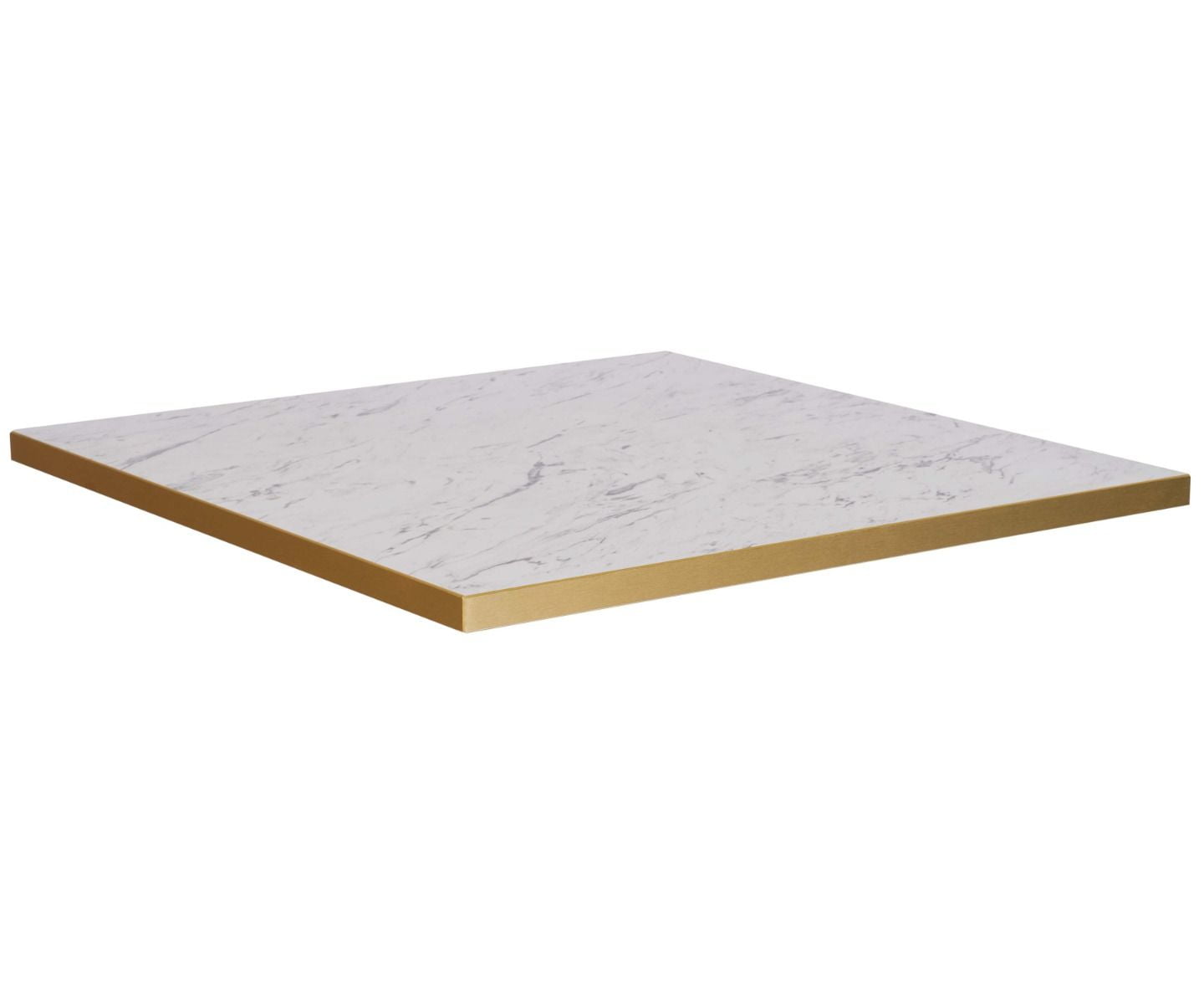 Laminate Top: Egger White Carrara Marble (F204 ST9) with Gold Edge ...